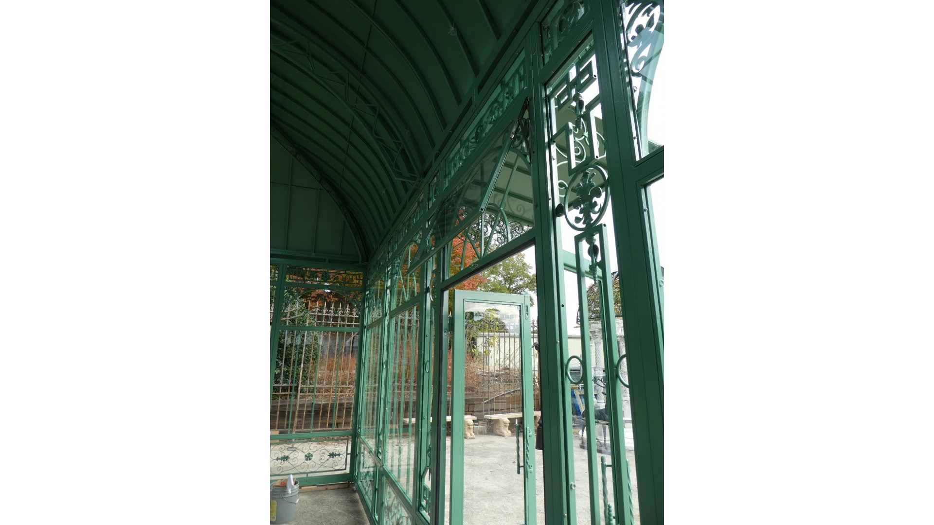 RA647 - Large Green Solarium: Galvanized, powder coated steel. Detailed ...