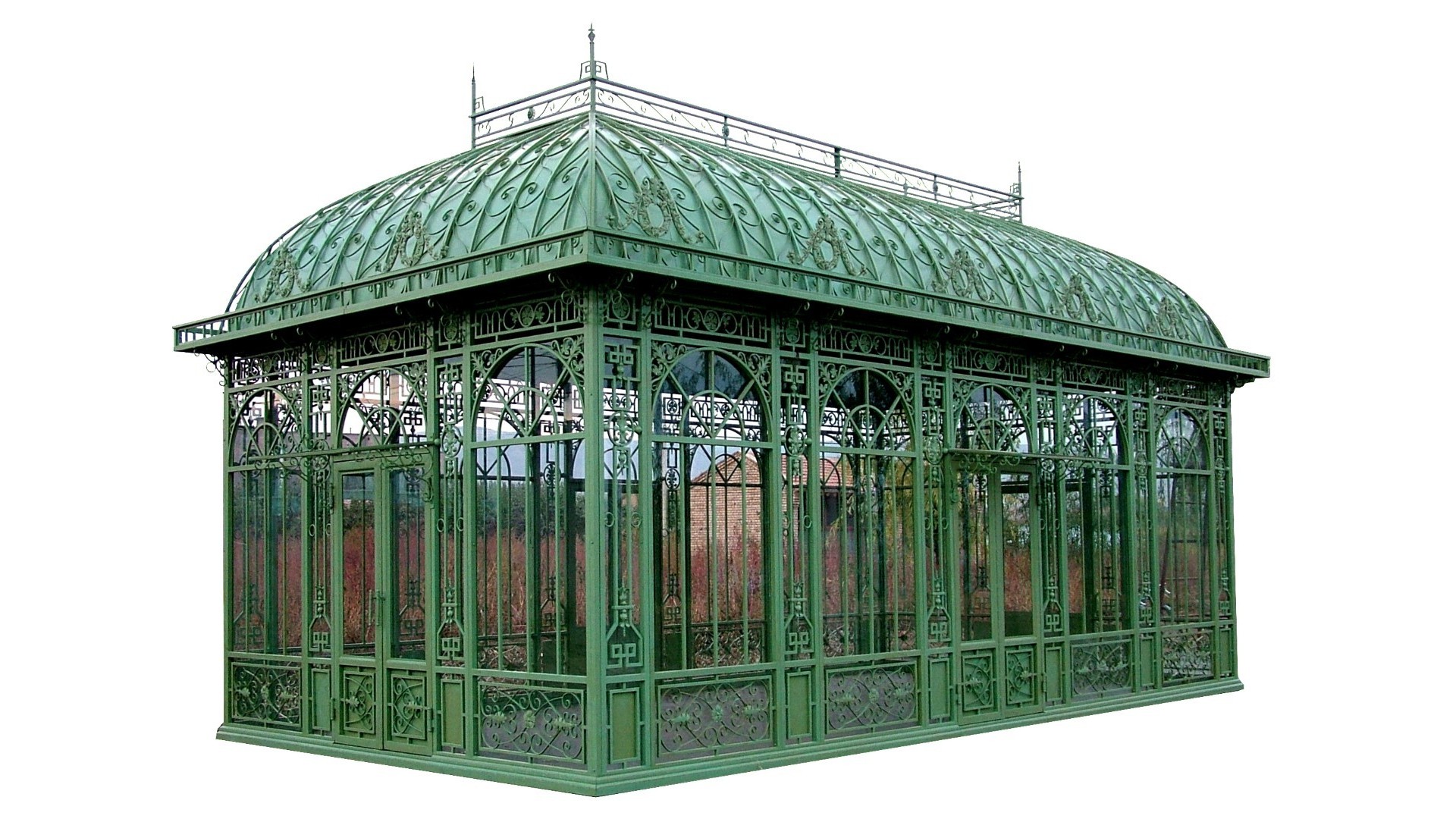 RA647 - Large Green Solarium: Galvanized, powder coated steel. Detailed ...